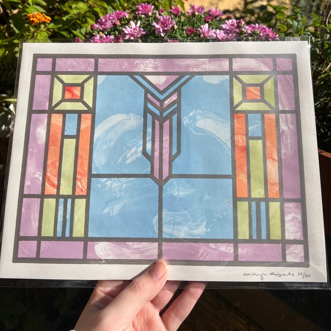 Stained Glass 2 Original Chicago Stained Glass Window Screen Print - Etsy