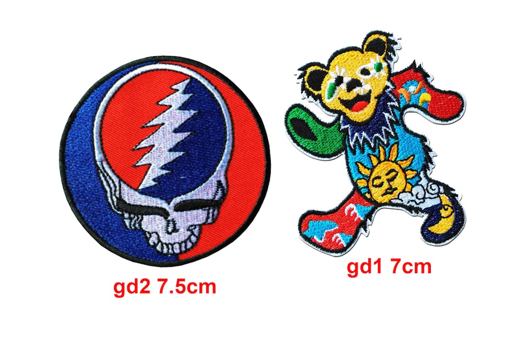 Grateful Dead Teddy Bear Grateful Dead Patches Embroidered - Etsy