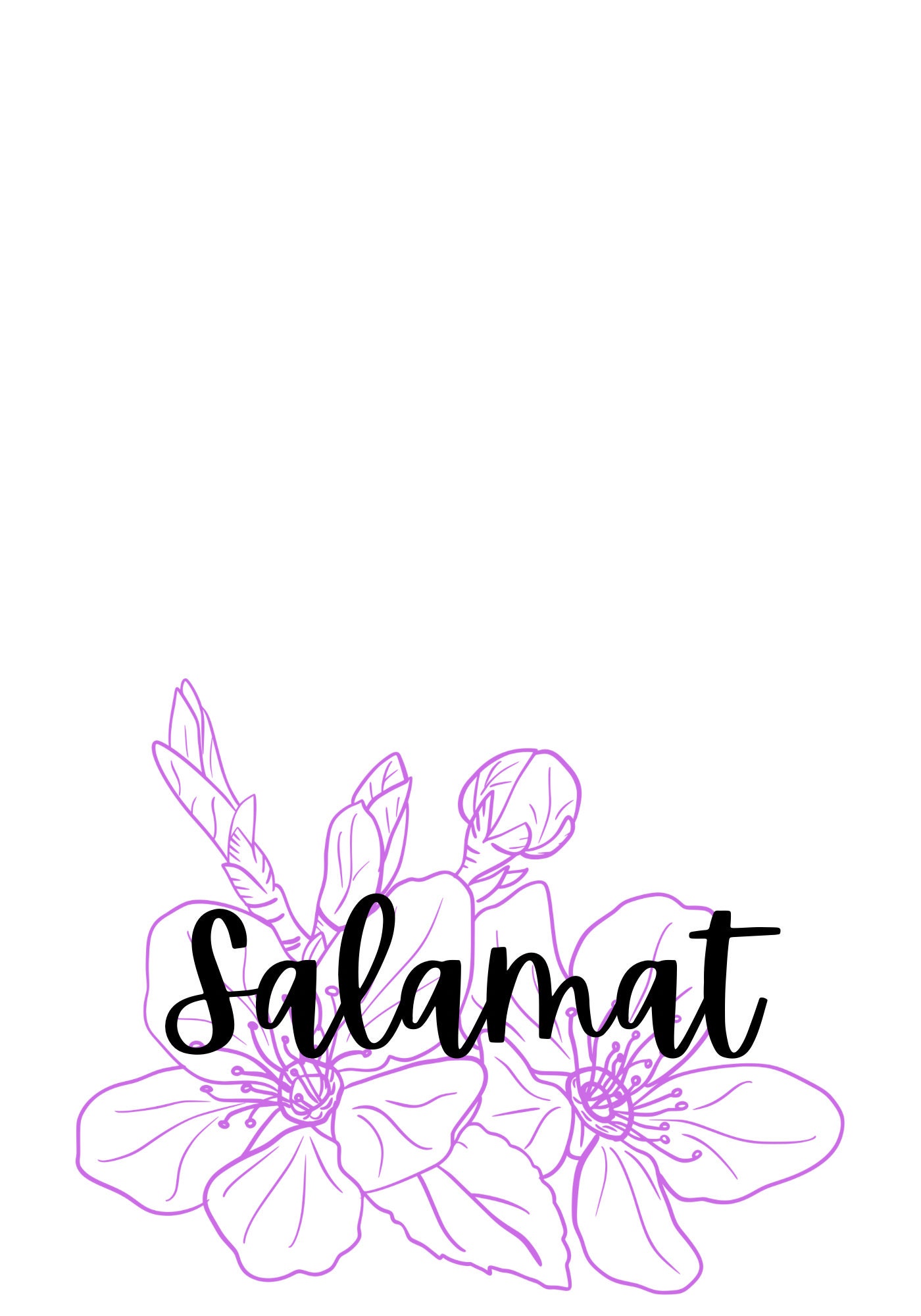 Digital Thank You Card, Folded Landscape, Tagalog, Salamat, Greeting ...