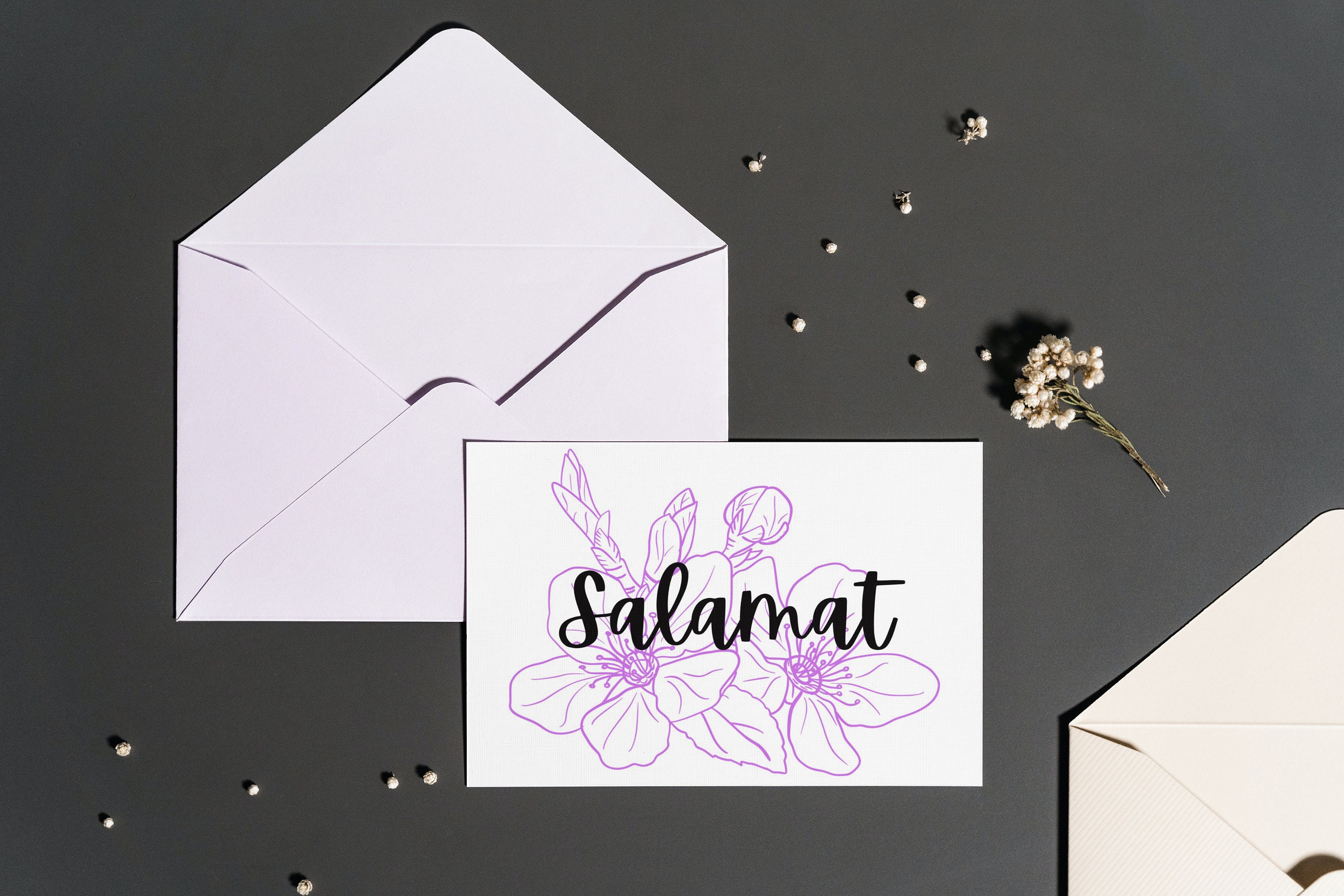 Digital Thank You Card, Folded Landscape, Tagalog, Salamat, Greeting ...