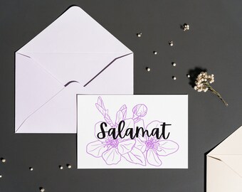 Digital Thank You Card Folded Landscape Tagalog Salamat - Etsy