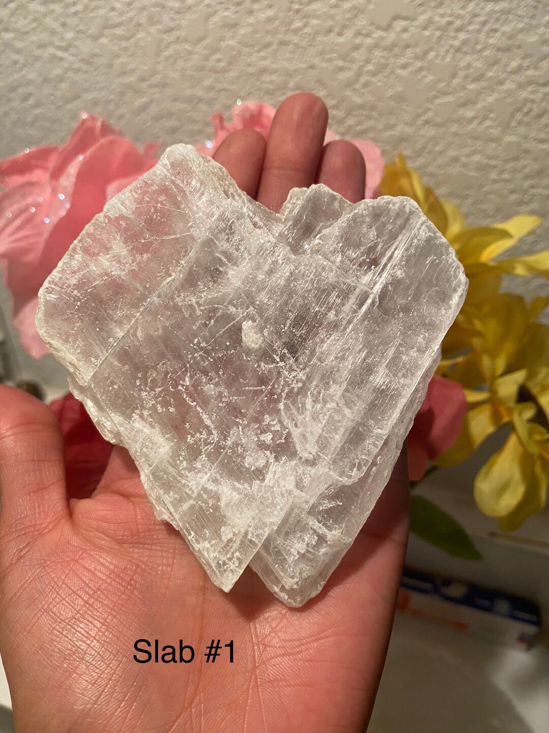 Selenite Slabs Raw Crystal Slabs - Etsy