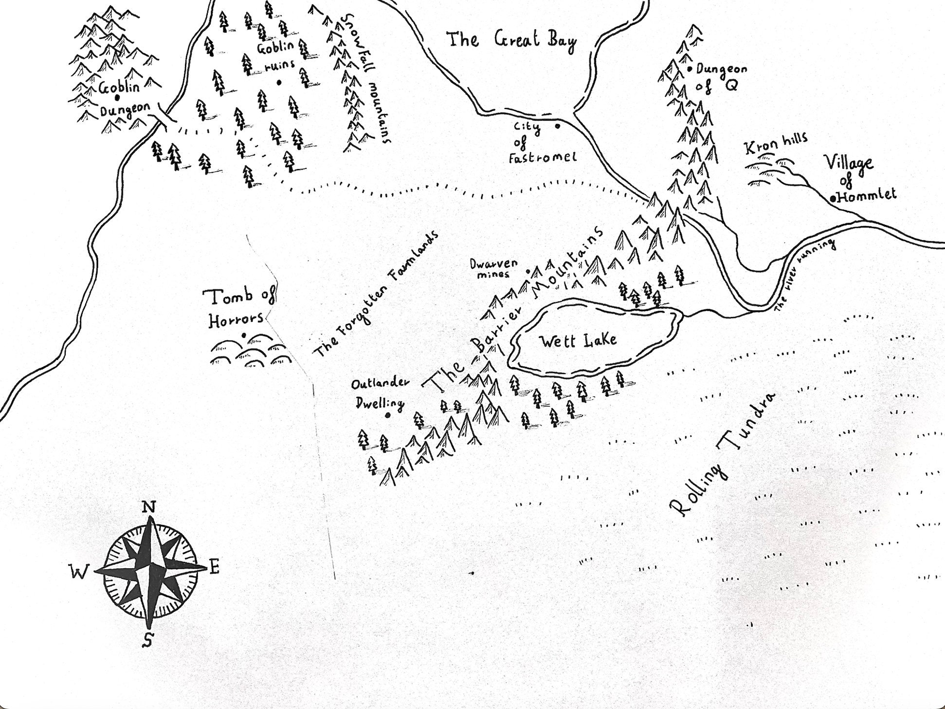 Custom MADE TO ORDER Fantasy World Map for Tabletop Role-playing Games ...