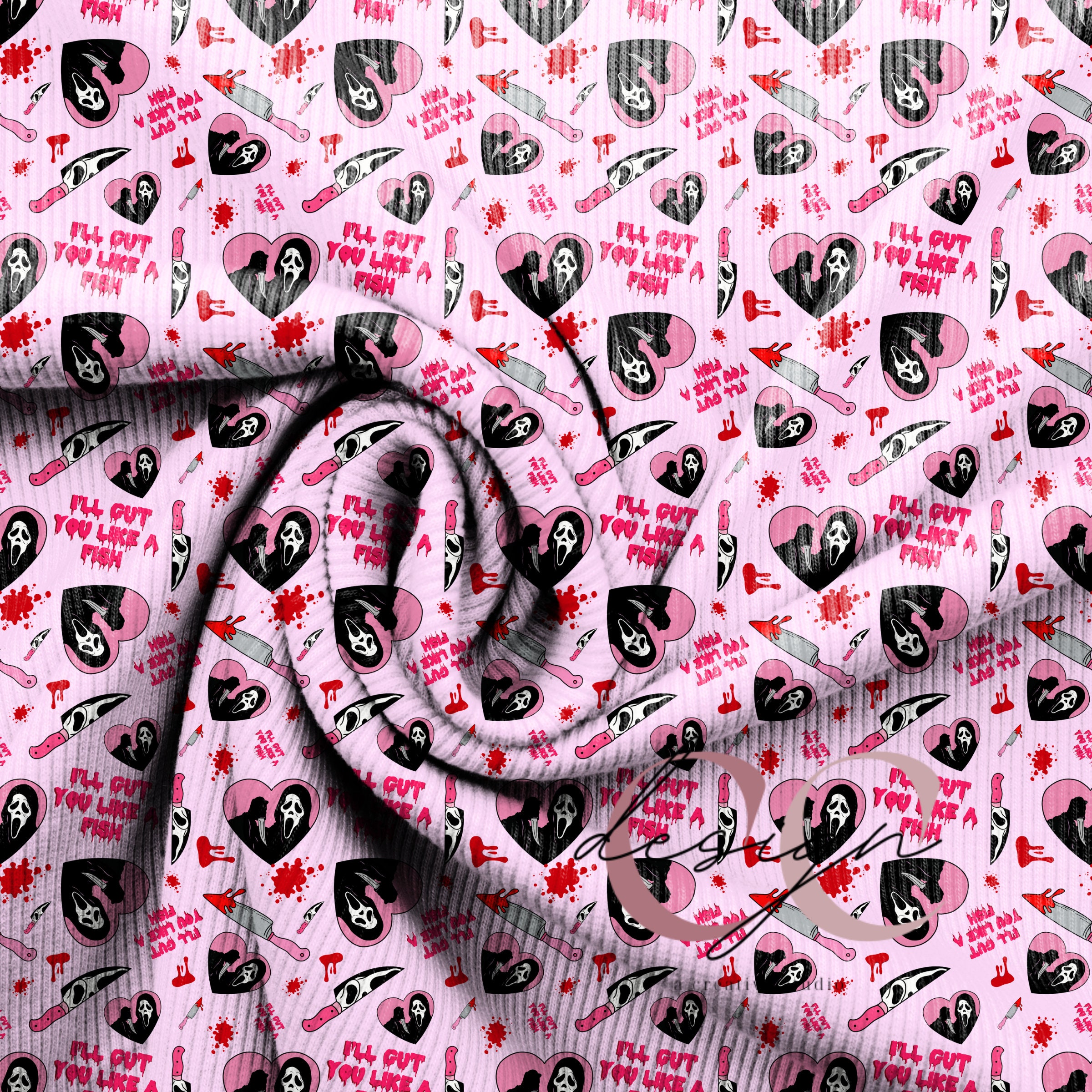 Horror/halloween Seamless File//scream-pink - Etsy