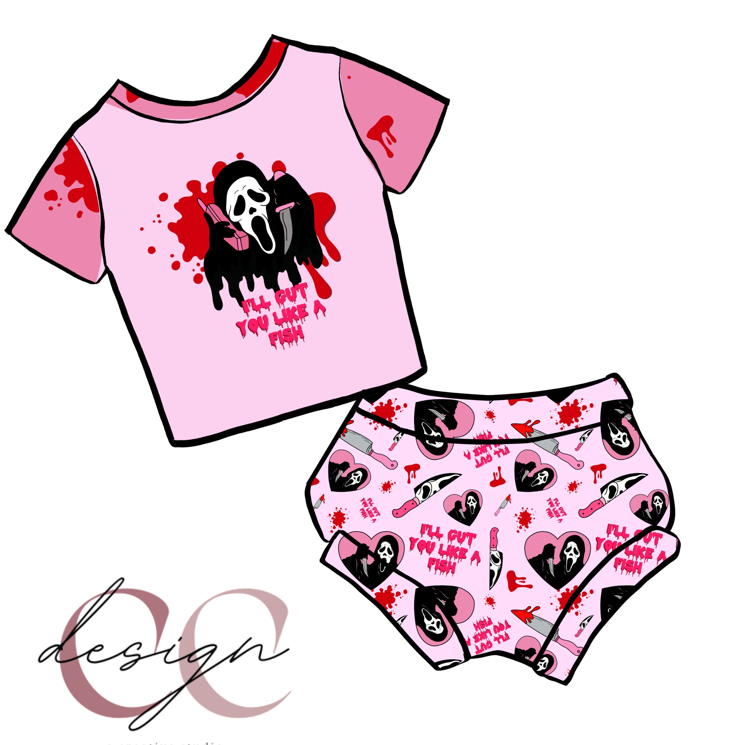 Horror/halloween Seamless File//scream-pink - Etsy