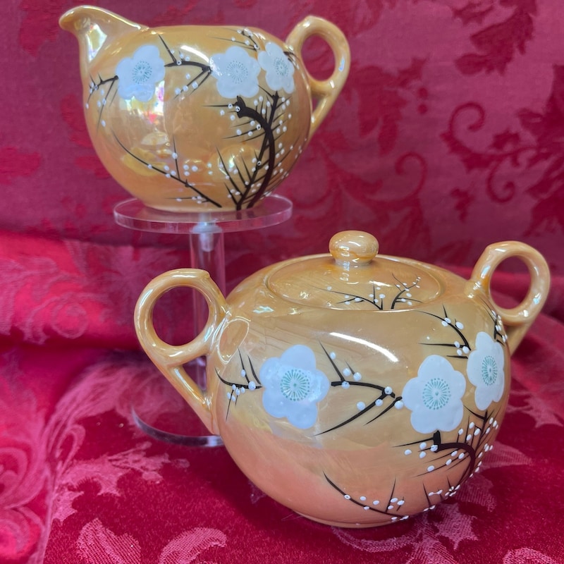 Peach Lusterware - Etsy