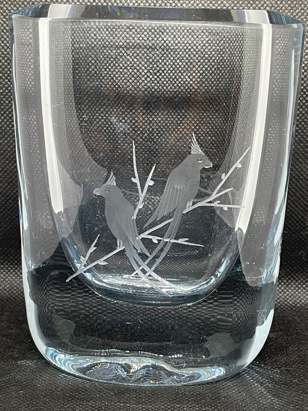 Antique Gerda Strömberg Glass Vase: Etched Birds, Swedish Design - Etsy