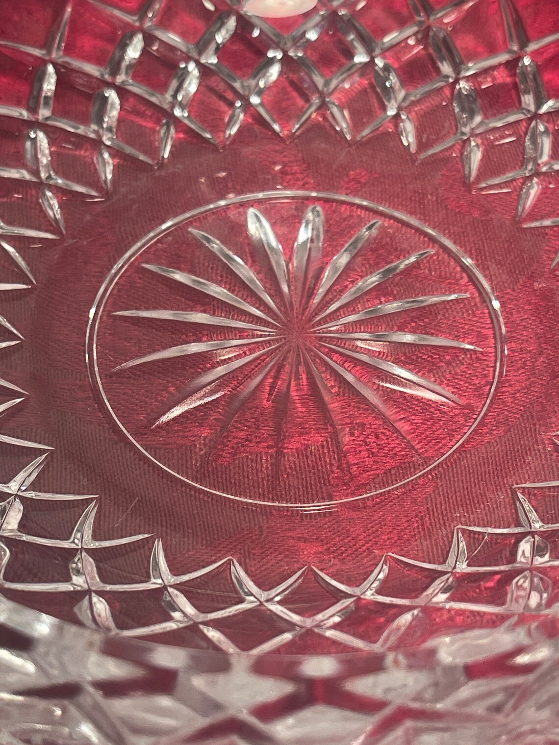 Vintage Princess House Crystal Ashtray Diamond Pattern Royal Highlights ...