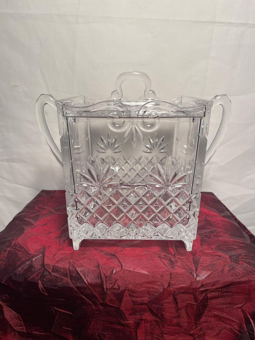 Vintage Shannon 24% Lead Crystal Baroque Box With Lid and Handles Czeh ...