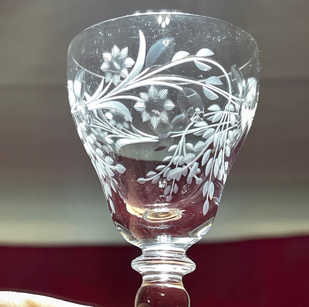 Kusak Glass Works Set of 6 Stemmed Cordial Glasses Jasmine - Etsy