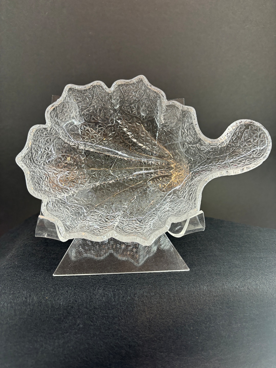 Antique Portland Glass Company Tree of Life Pattern Leaf Dish Early ...