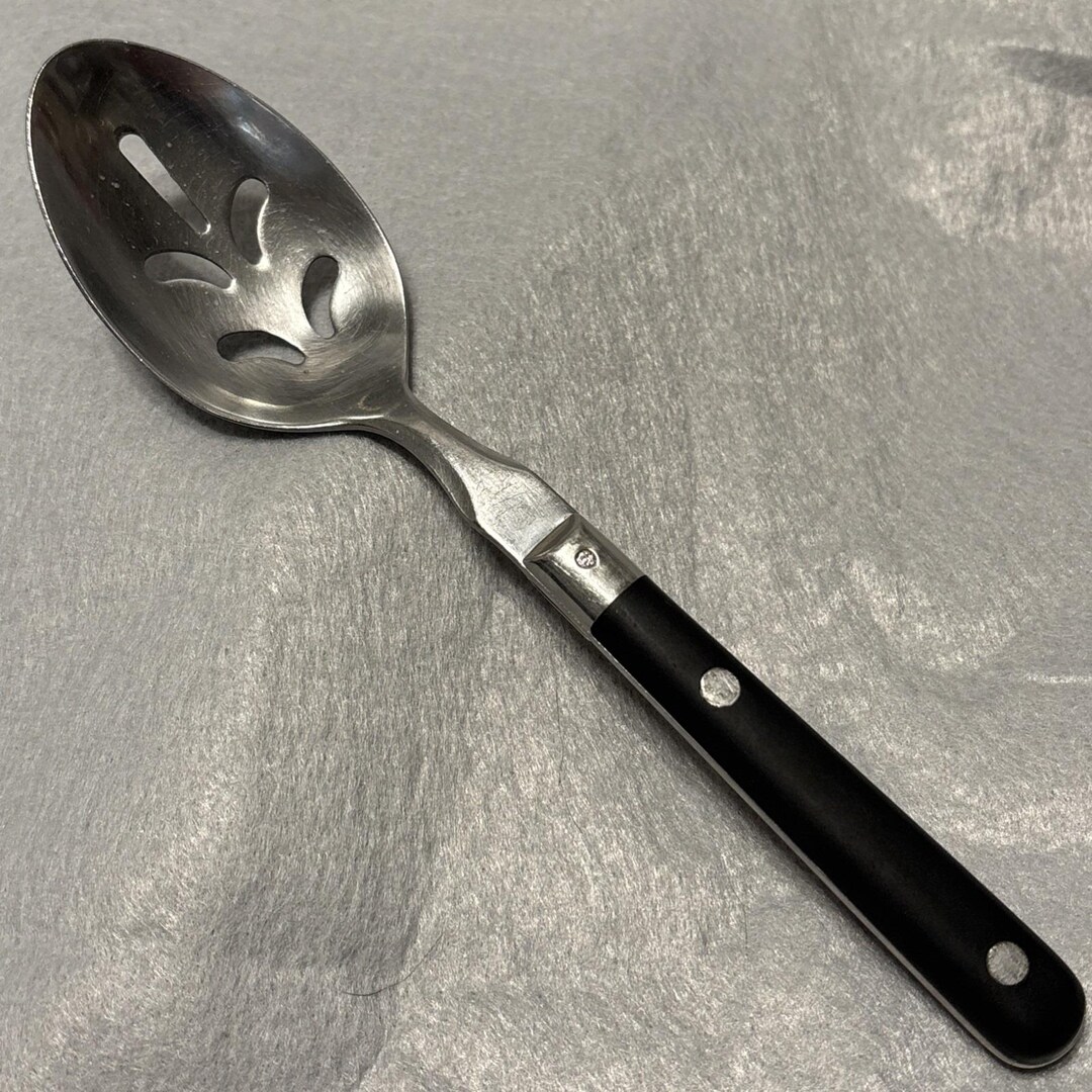 WF Washington Forge MARDI GRAS Black Stainless Slotted Serving Spoon ...