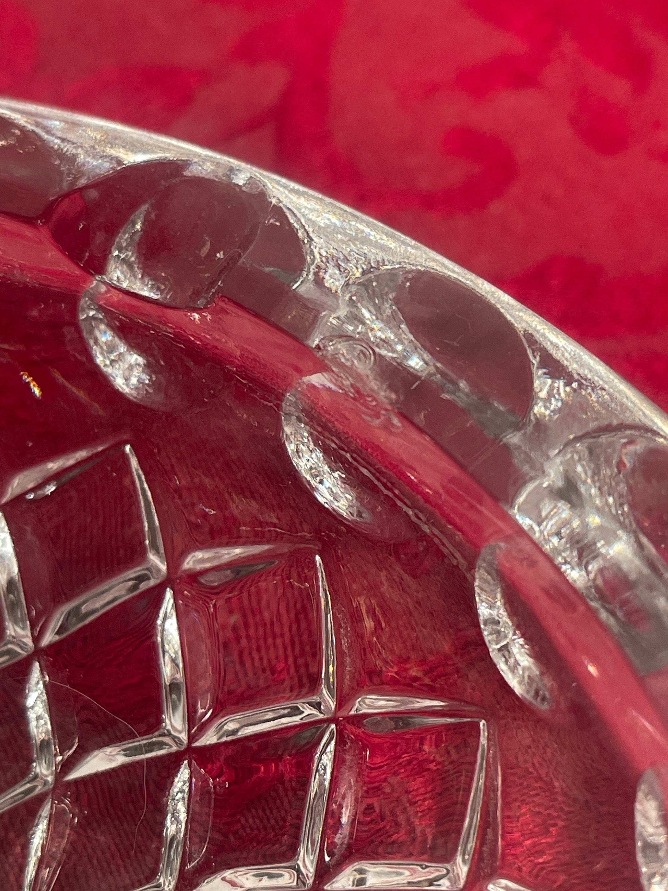 Vintage Princess House Crystal Ashtray Diamond Pattern Royal Highlights ...
