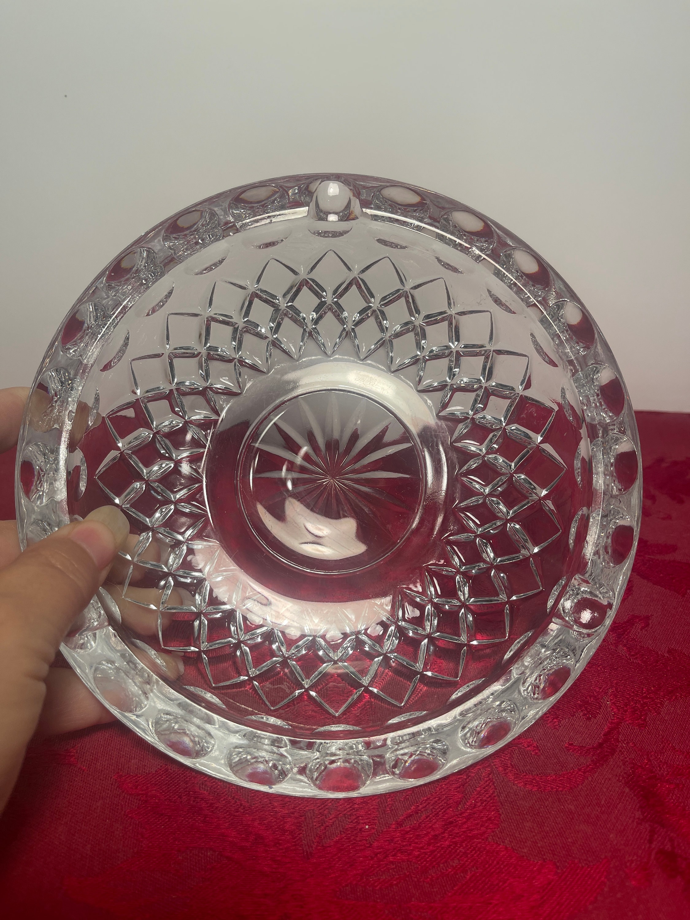Vintage Princess House Crystal Ashtray Diamond Pattern Royal Highlights ...