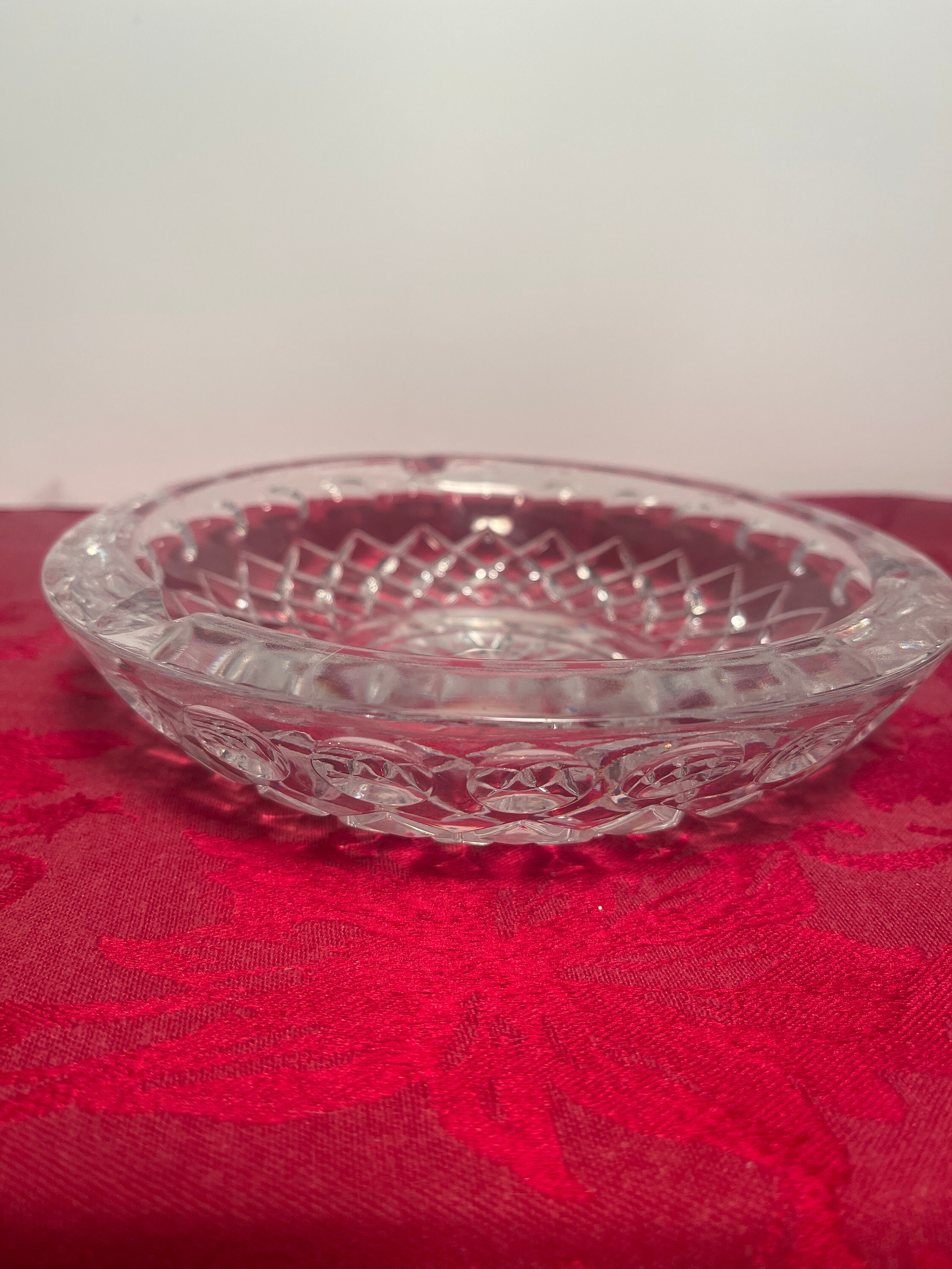 Vintage Princess House Crystal Ashtray Diamond Pattern Royal Highlights ...