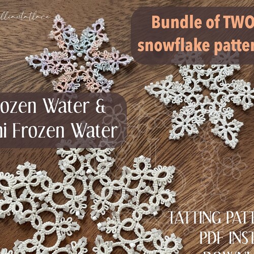 Bundle of TWO Snowflake Tatting Pattern Instant Download - Etsy