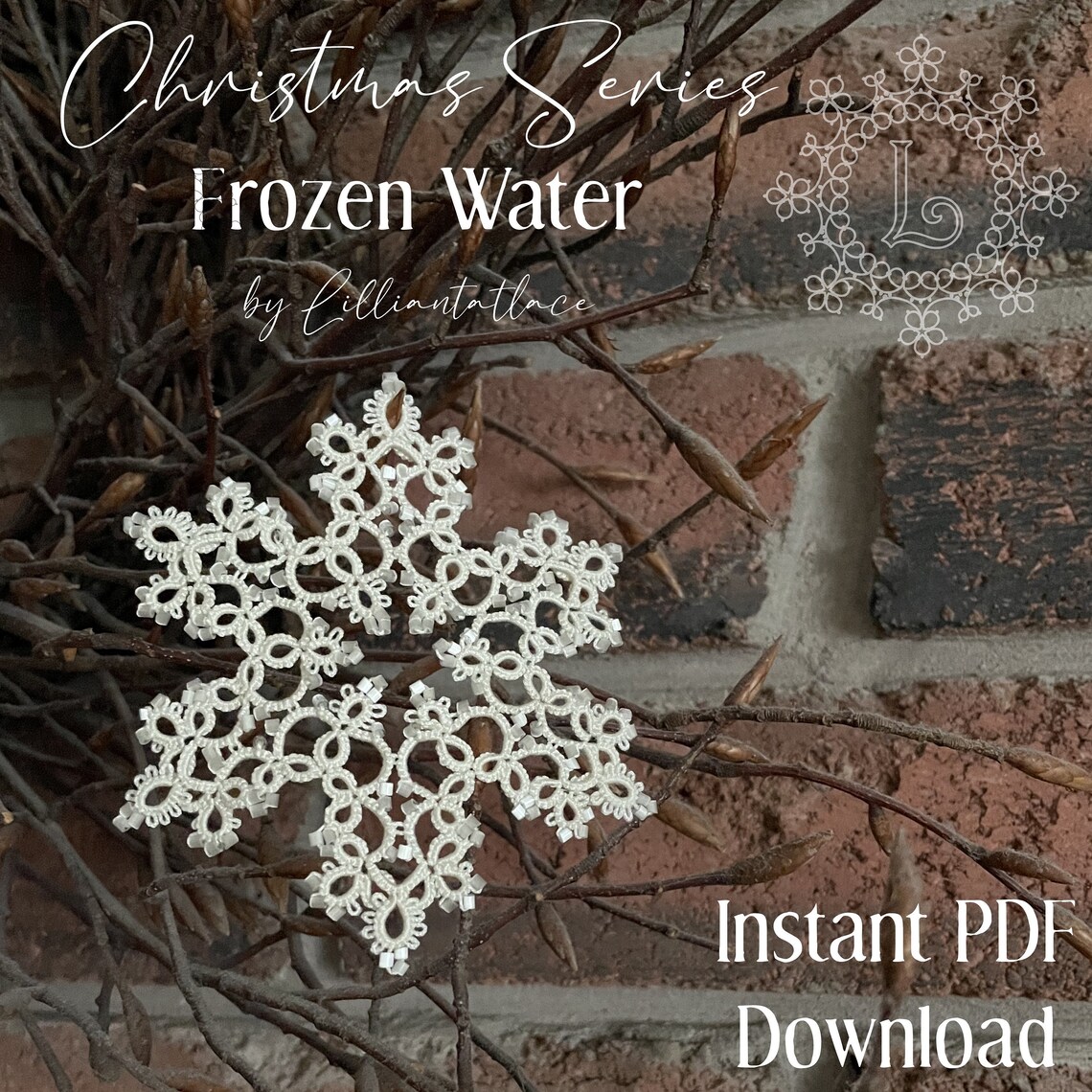 Tatting Snowflake Pattern With Beads Tutorial Instant Download PDF Frivolite Lace Frozen Water ...