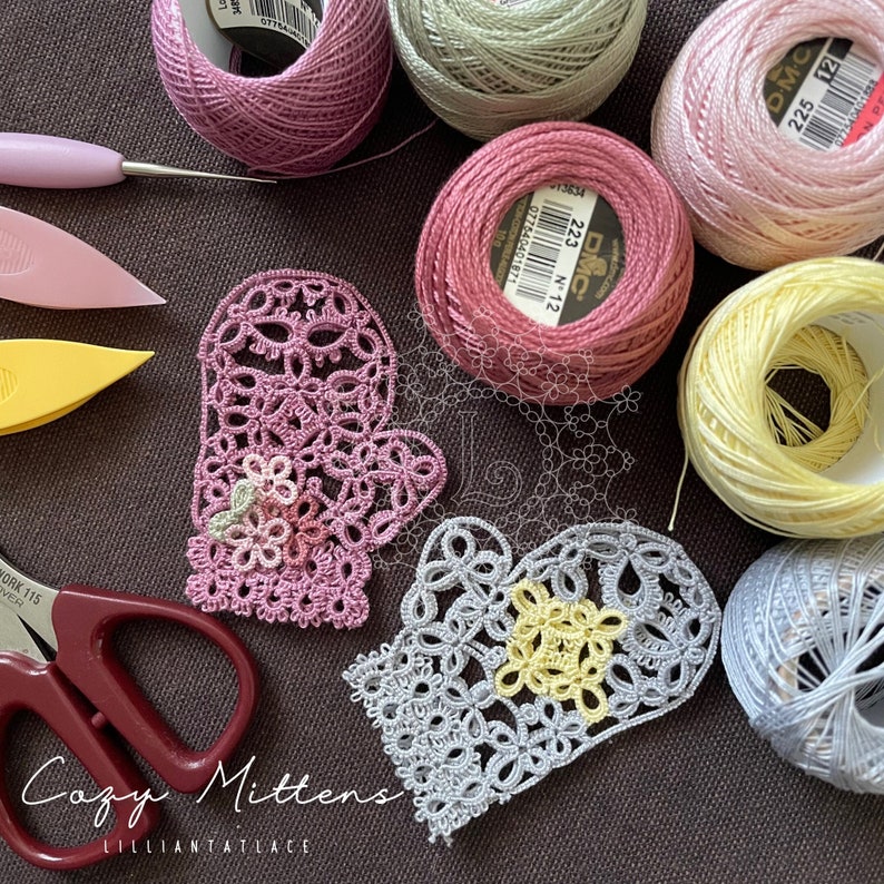 Cozy Mittens Tatting Pattern: Frivolite Lace Design (PDF Download) - Etsy