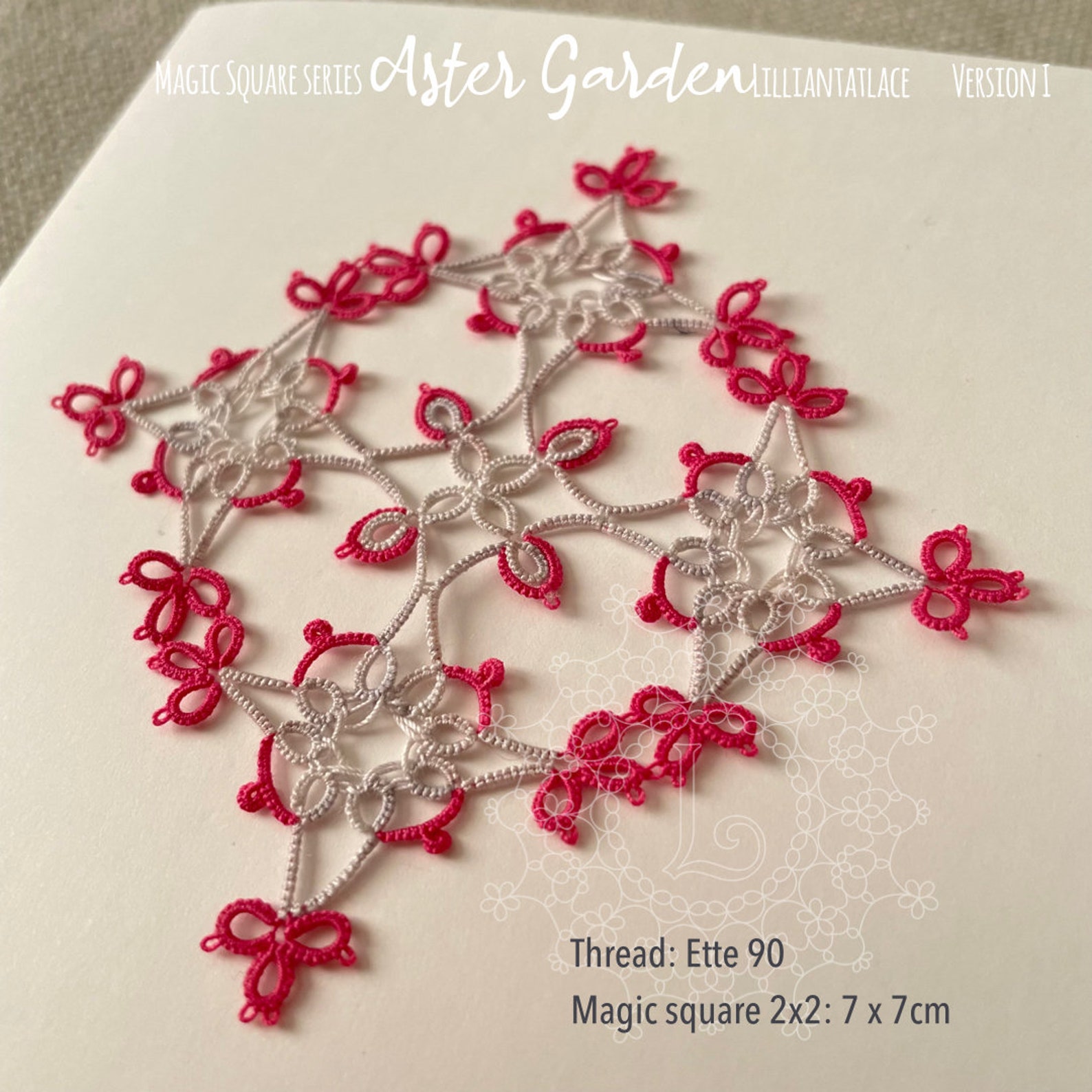 Aster Garden Tatting Lace Doily Pattern: Magic Square, Advanced (PDF ...