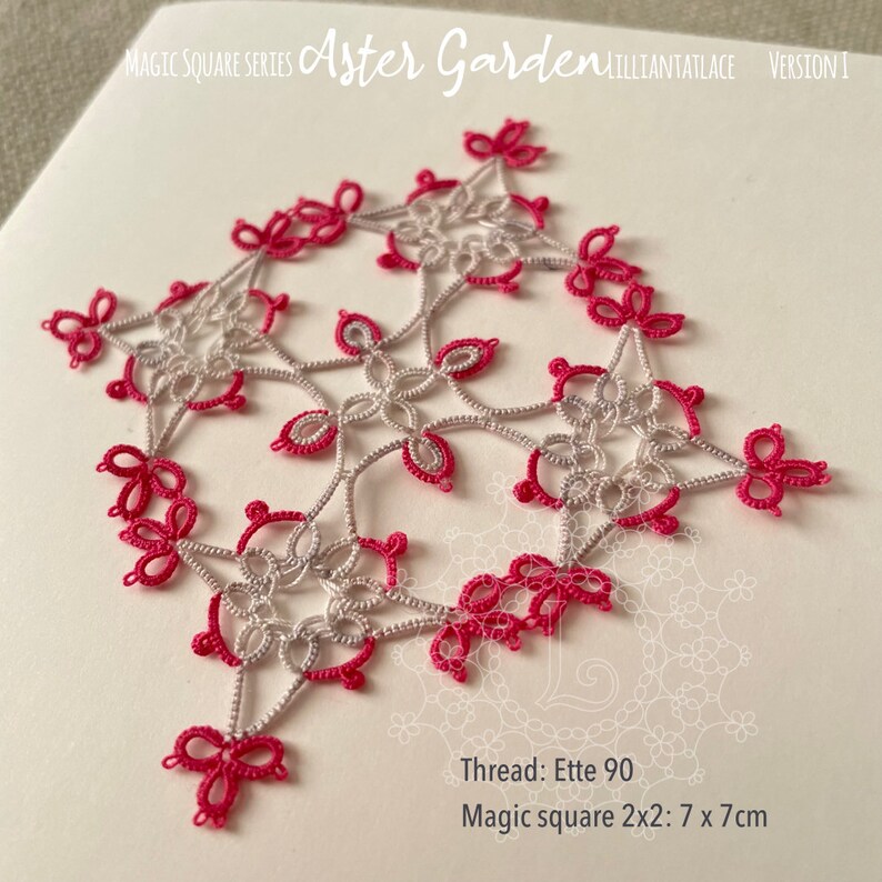 Aster Garden Magic Square Tatting Lace Doily Pattern for Advanced ...