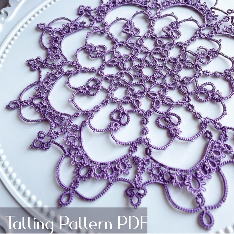 Love Never Fails Tatting Lace Round Doily Pattern PDF Instant | Etsy