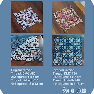 Antonia Magic Square Tatting Doily Pattern, Advanced Frivolite (digital ...