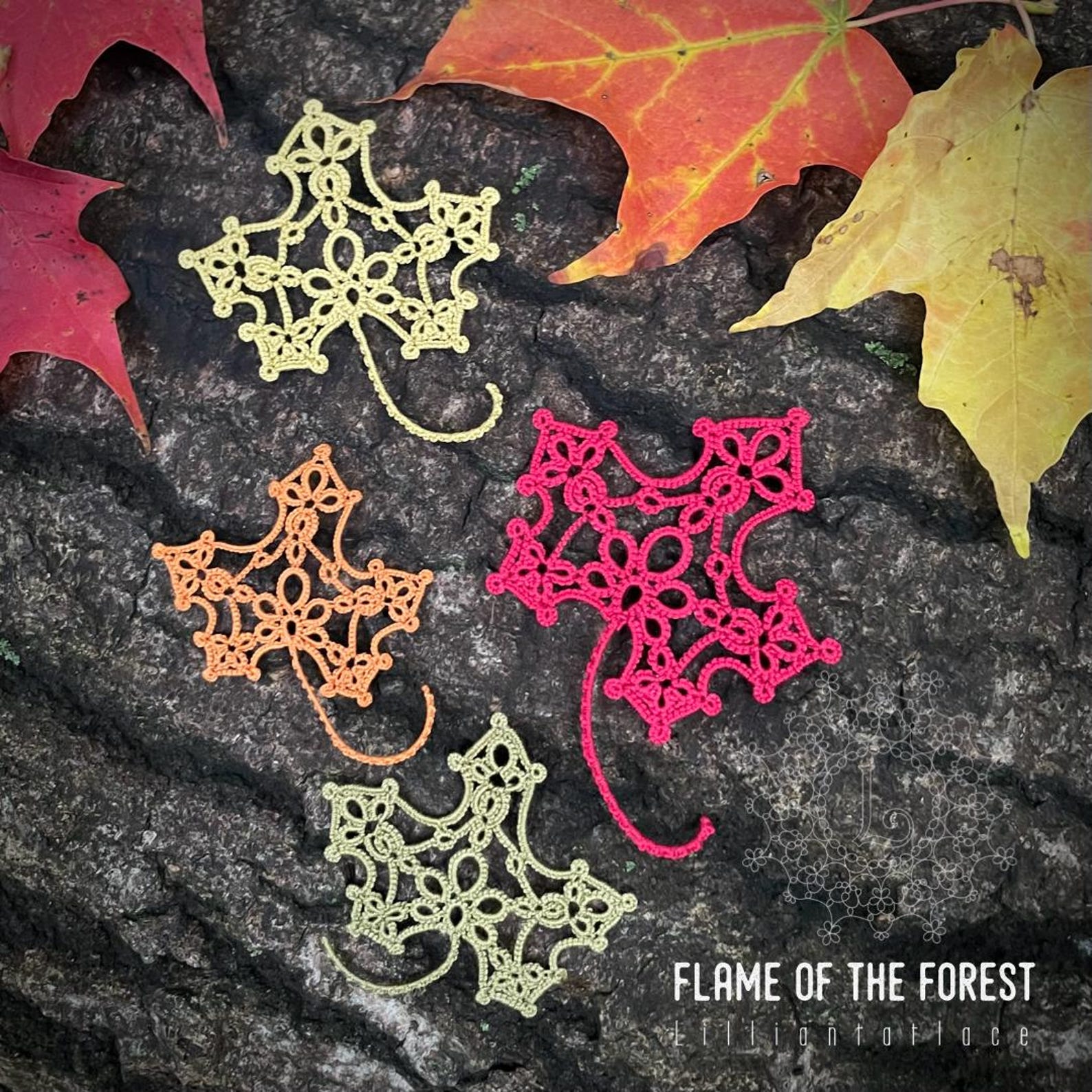 Flame of the Forest — an Elegant Maple Leaf Tatting Pattern for Lace ...
