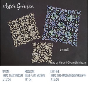 Aster Garden Magic Square Tatting Lace Doily Pattern for Advanced ...