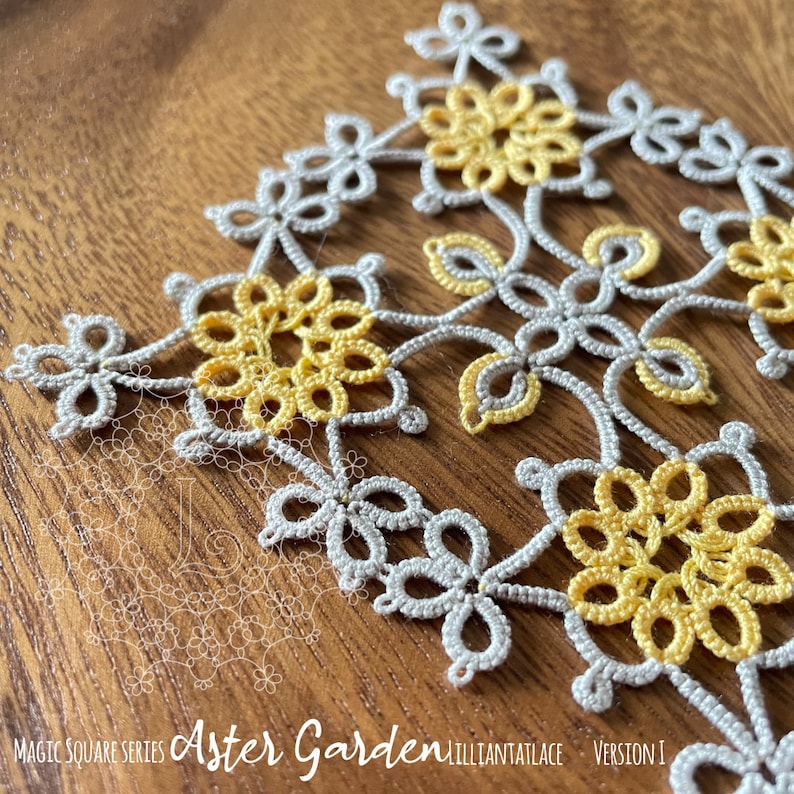 Aster Garden Magic Square Tatting Lace Doily Pattern for Advanced ...