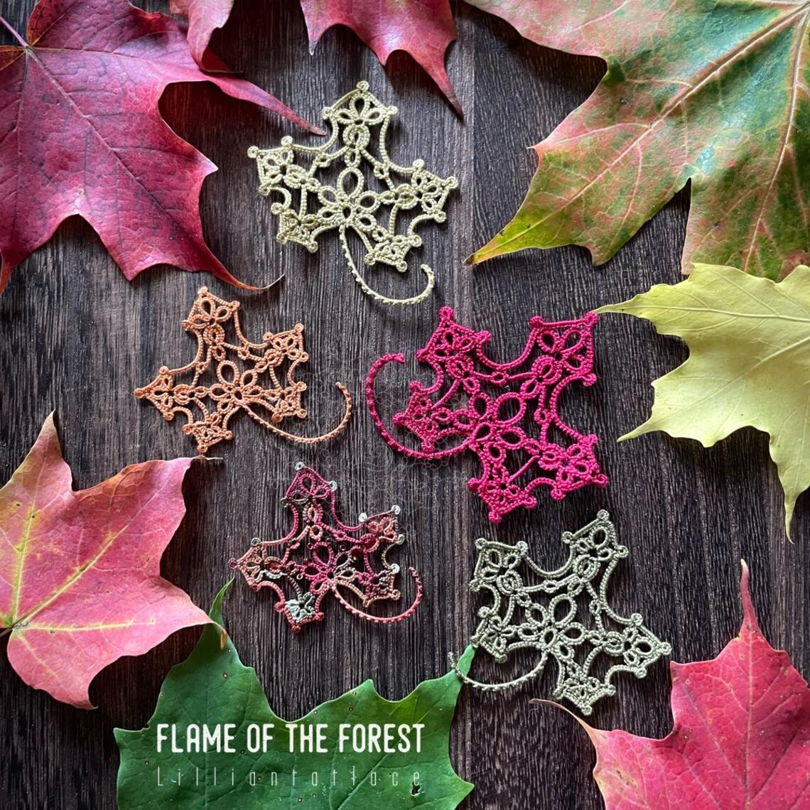 Flame of the Forest — an Elegant Maple Leaf Tatting Pattern for Lace ...