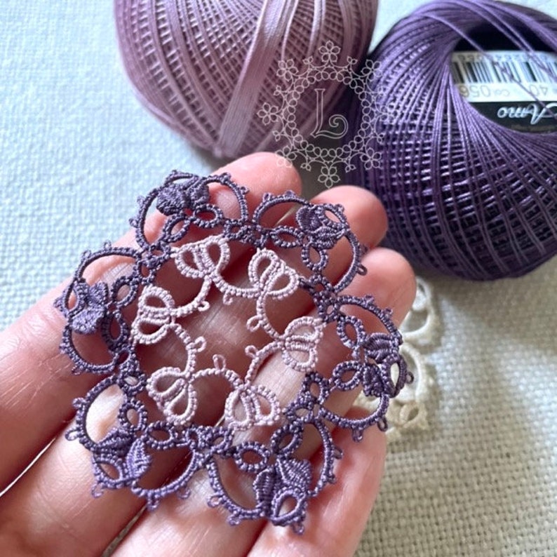 Cluny Flower Tatting Pattern Instant Download Pdf Frivolite Lace Leaves ...