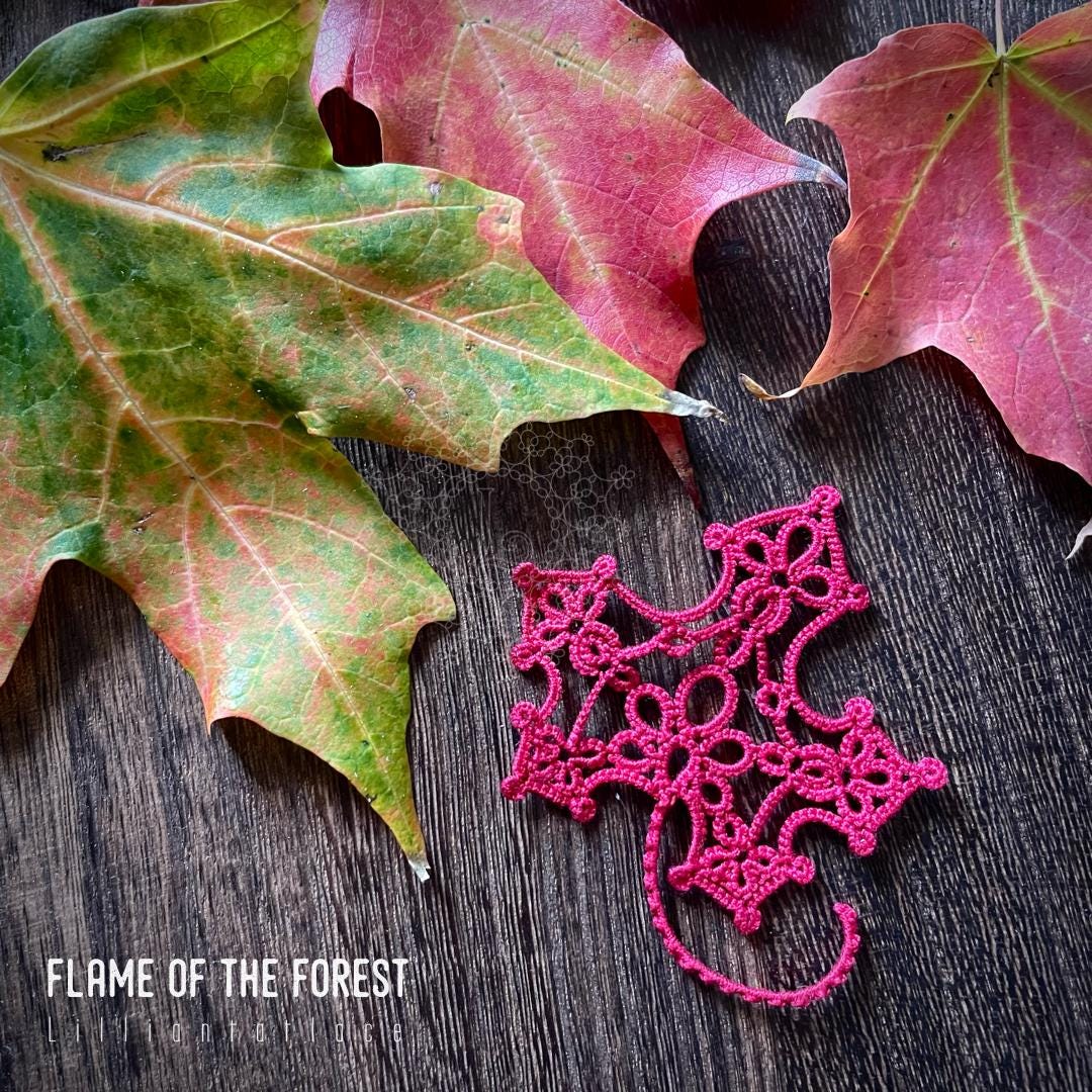 Flame of the Forest — an Elegant Maple Leaf Tatting Pattern for Lace ...