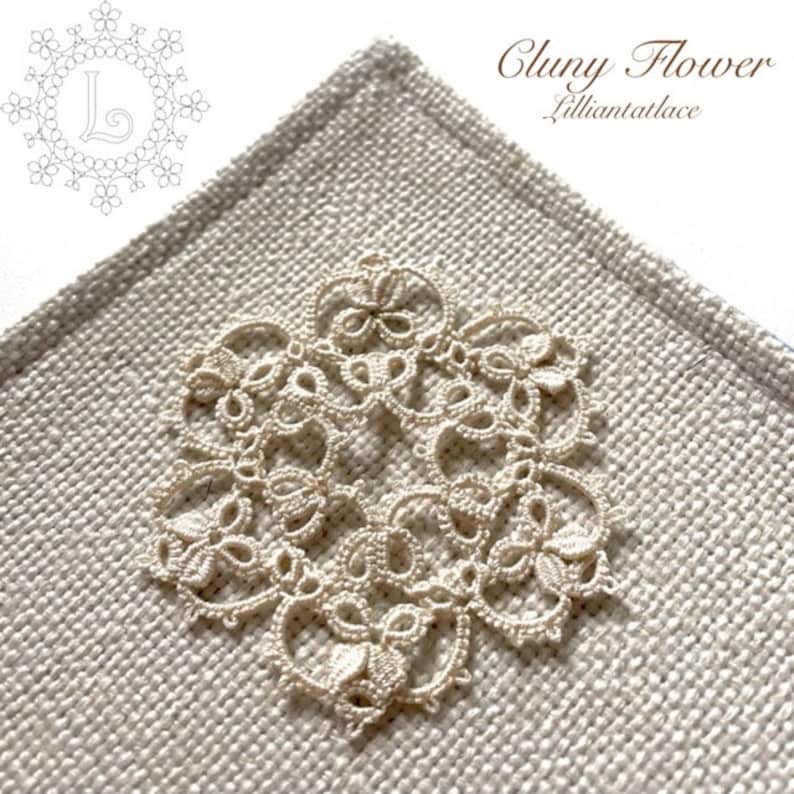 Cluny Flower Tatting Pattern Instant Download Pdf Frivolite - Etsy