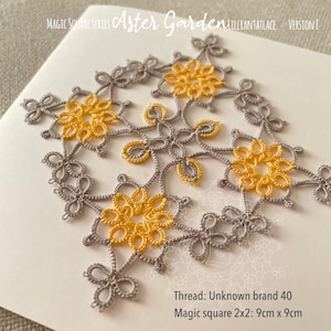 Aster Garden Magic Square Tatting Lace Doily Pattern for Advanced ...