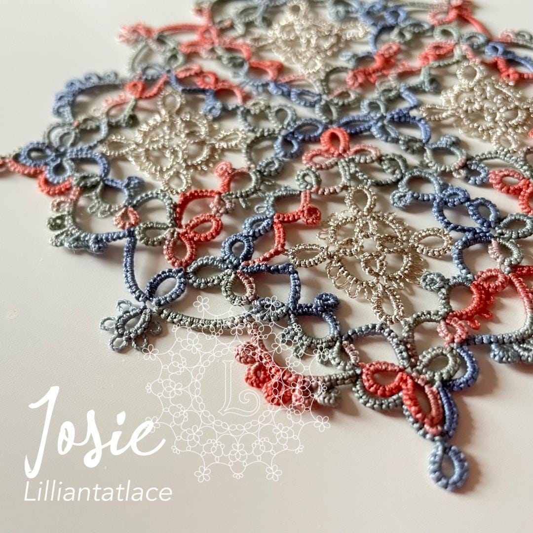 Josie Tatting PDF Tatting Pattern Frivolite Square Lace Doily Instant ...