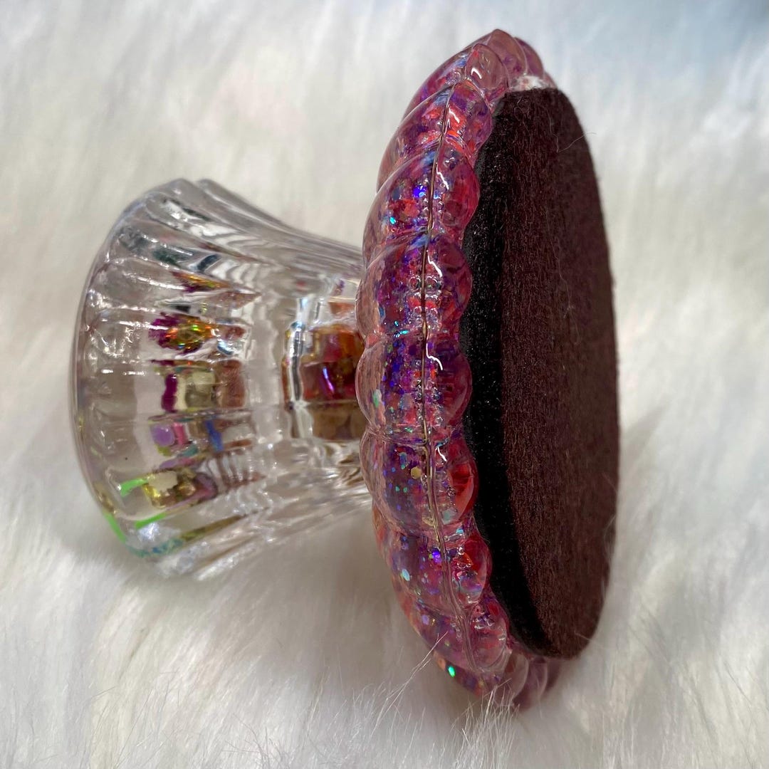 FLOWER JUNGLE Stamp Pressing Tool, Glass Resin Glitter Stamp Pressure ...