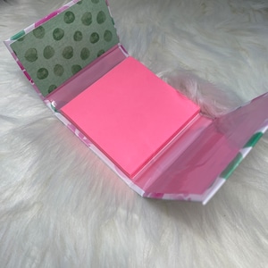 ROSE Post It Note Holder Vinyl and Paper Handmade - Etsy