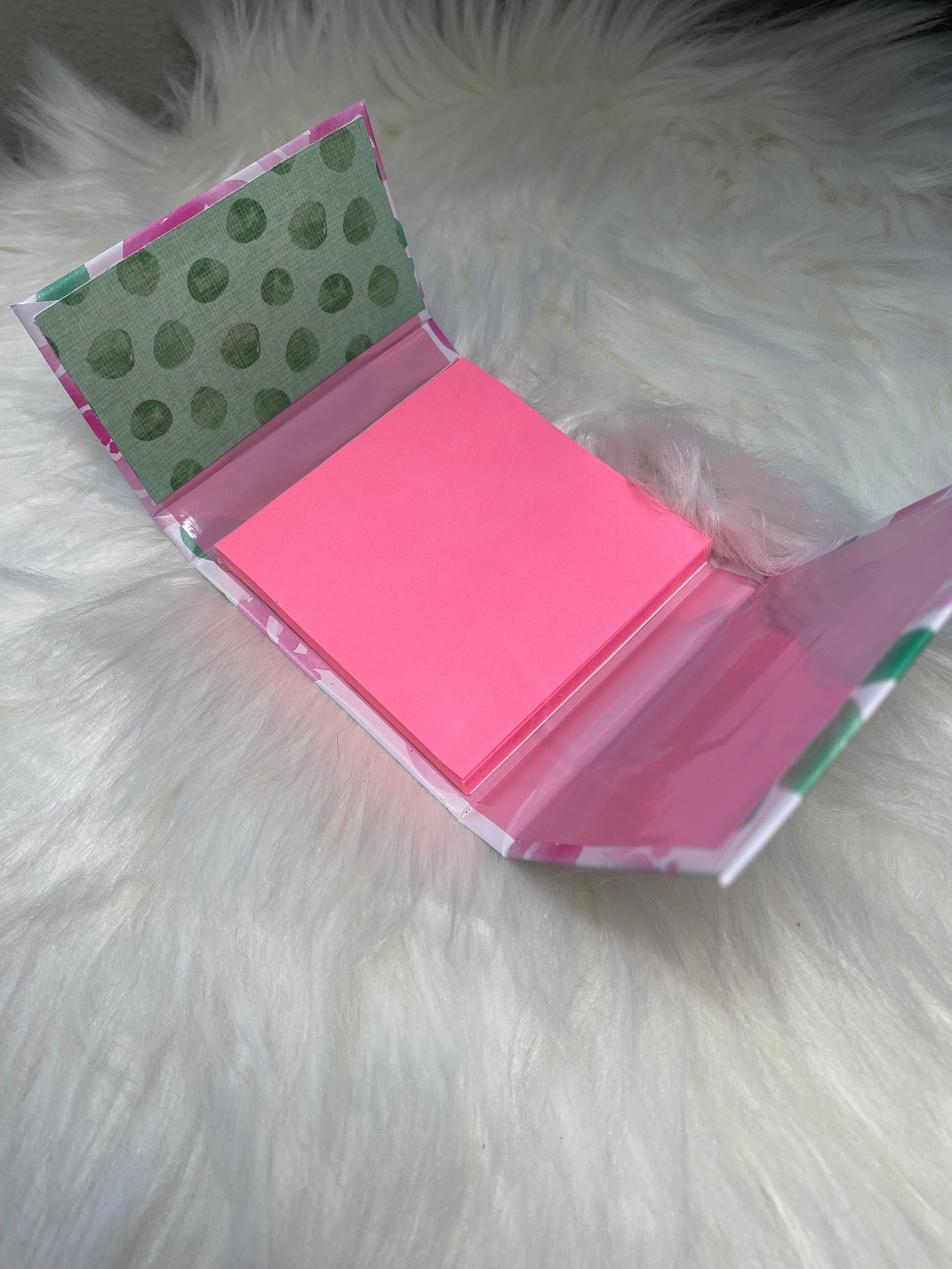 ROSE Post It Note Holder Vinyl and Paper Handmade - Etsy