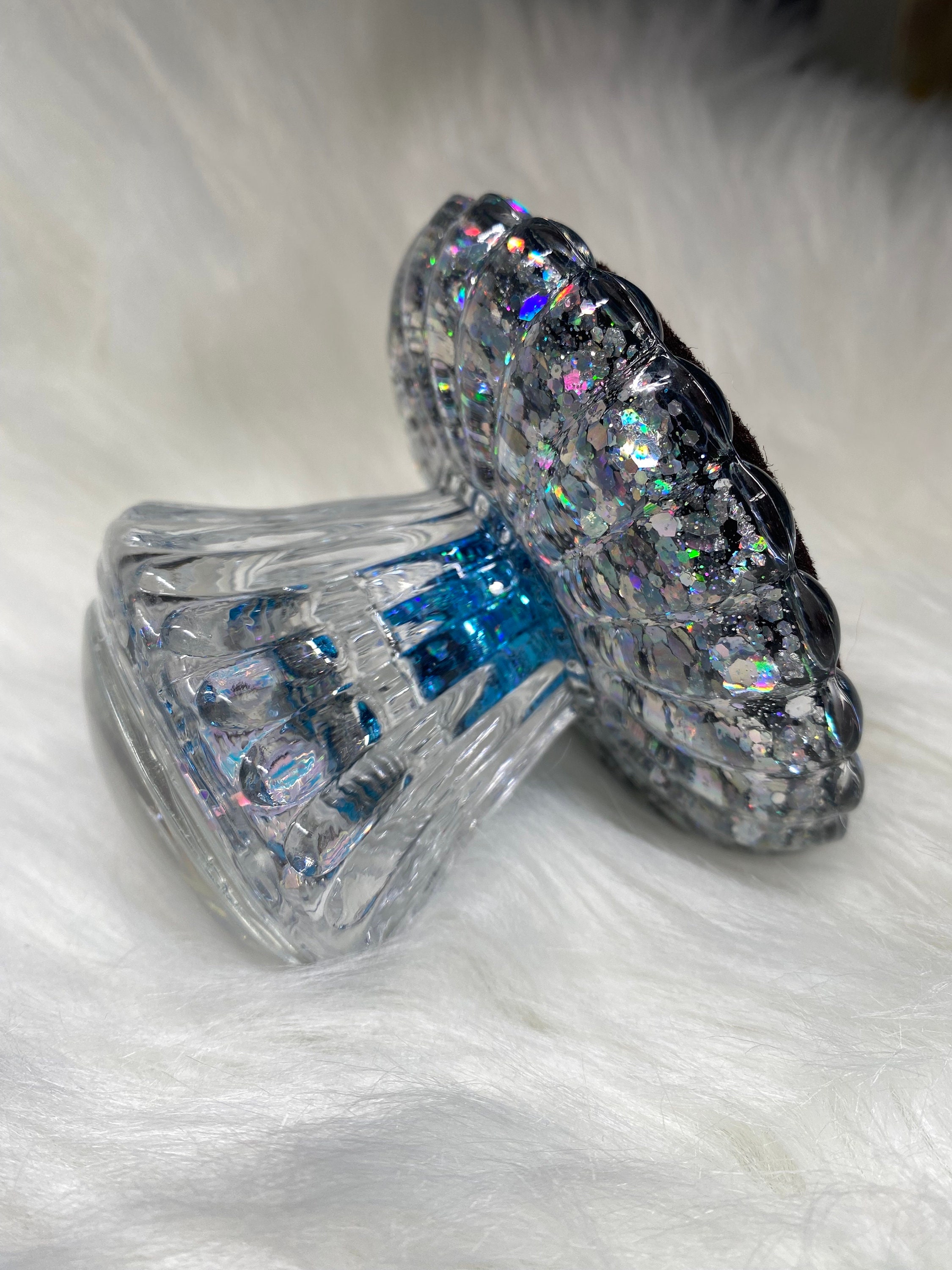 SEA LIFE & Pearls Stamp Pressing Tool, Glass Resin Glitter Stamp ...