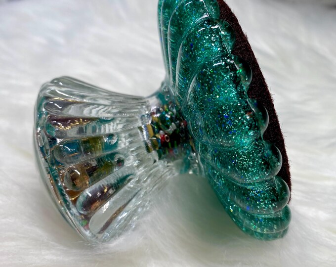 FLOWER POWER Stamp Pressing Tool, Glass Resin Glitter Stamp Pressure ...