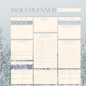 Daily Printable/digital Planner, 3 Pdf Sizes Included, Letter, A4 & A5 ...