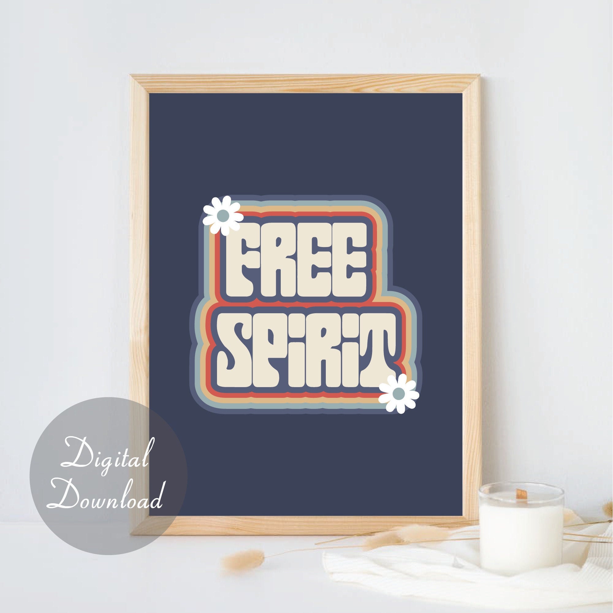 Free Spirit Print | Wall Art | Digital Download | 70s Inspired ...