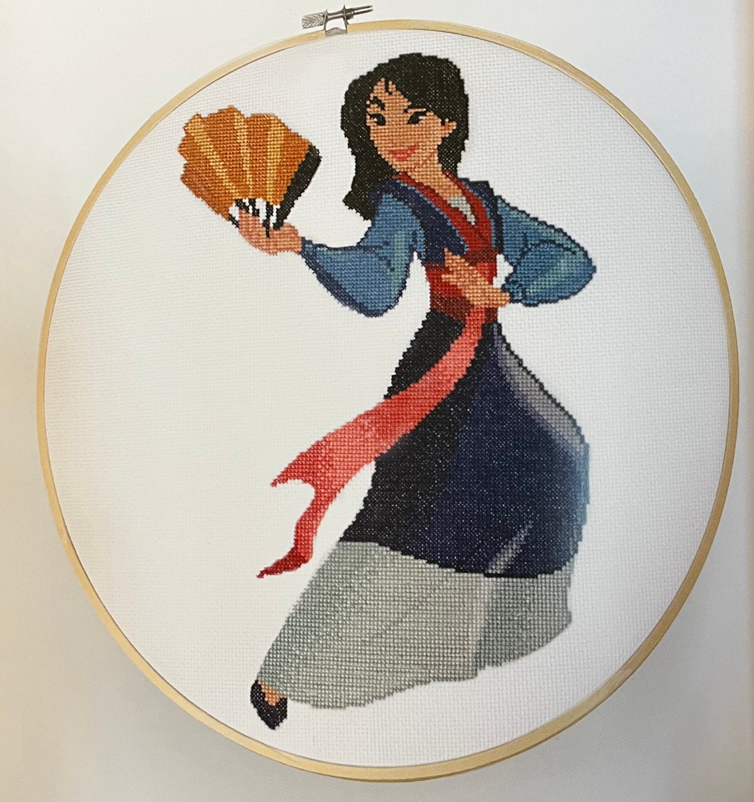 Mulan Counted Cross Stitch Pattern Pdf Princess Asian Instant Download ...