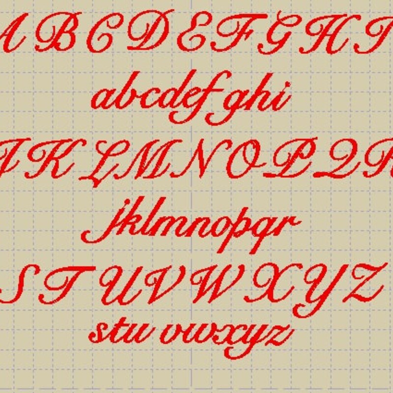 Script Embroidery Font - Etsy