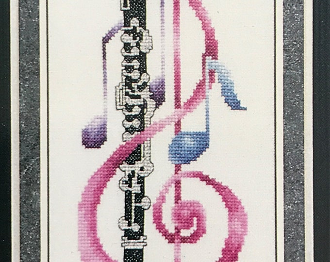 Clarinet Counted Cross Stitch Pattern PDF Instant Download Black and ...