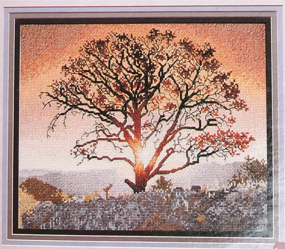 Sunset Silhouette Counted Cross Stitch Pattern PDF Instant Download ...