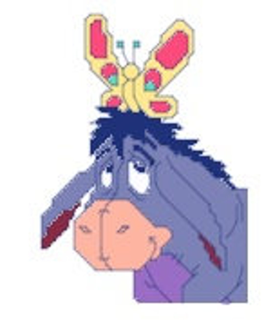 Winnie the Pooh Cross Stitch Pattern Pdf Baby Quilt Eeyore Butterfly ...
