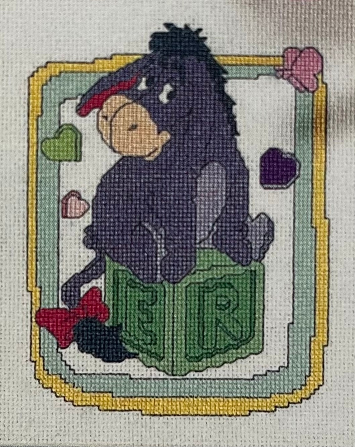 Eeyore Cross Stitch Pattern, Baby Block Design (PDF Download) - Etsy