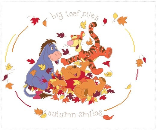 Winnie the Pooh Cross Stitch Pattern Pdf Baby Nursery Eeyore Tigger ...