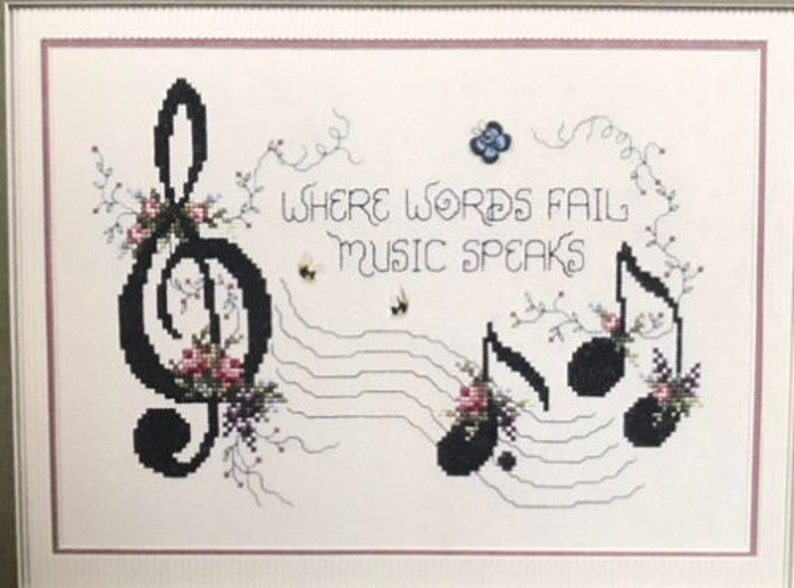 Music Cross Stitch Pattern Pdf Where Words Fail Music Speaks Instant ...